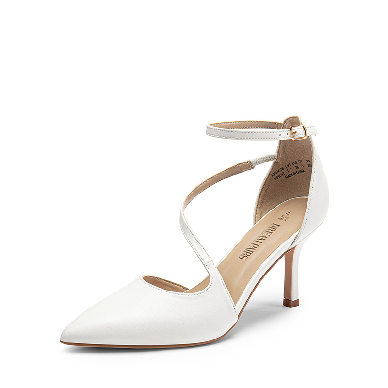 Pointed Toe Ankle-Strap Stiletto High Heels-DREAM PAIRS