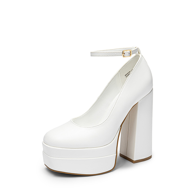 Square-Toe High Heel Platform Pumps-DREAM PAIRS