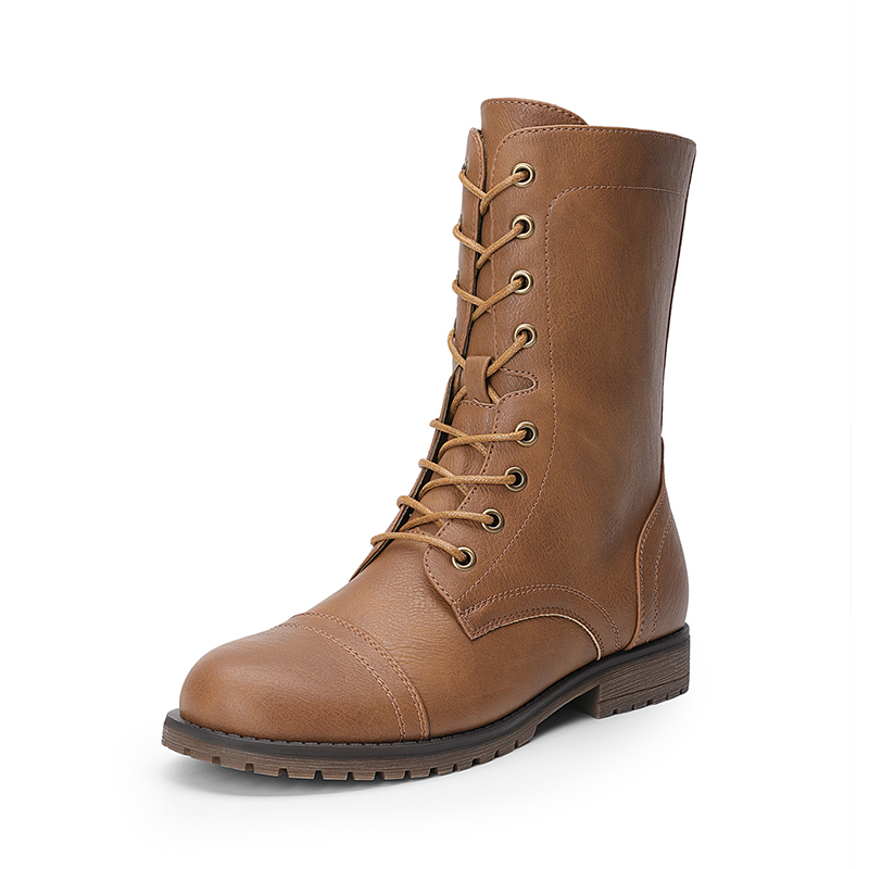 combat boots brown