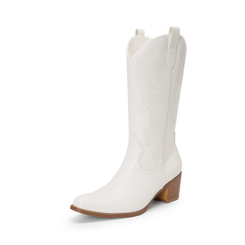Women’s Embroidered Mid-Calf Cowboy Boots
