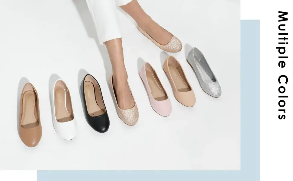 Women's Ballerina Walking Flats-Dream Pairs
