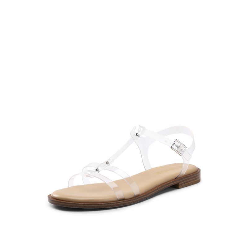 T-Strap Flat Sandals | Gladiator Buckle Sandals-Dream Pairs
