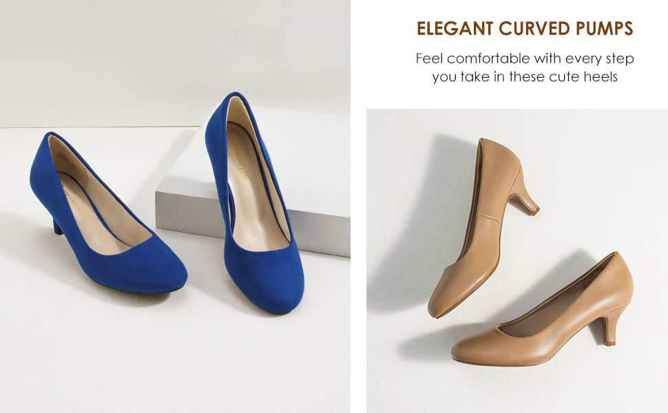 Wide Width Low Heel Pumps | Round Toe Pumps-Dream Pairs
