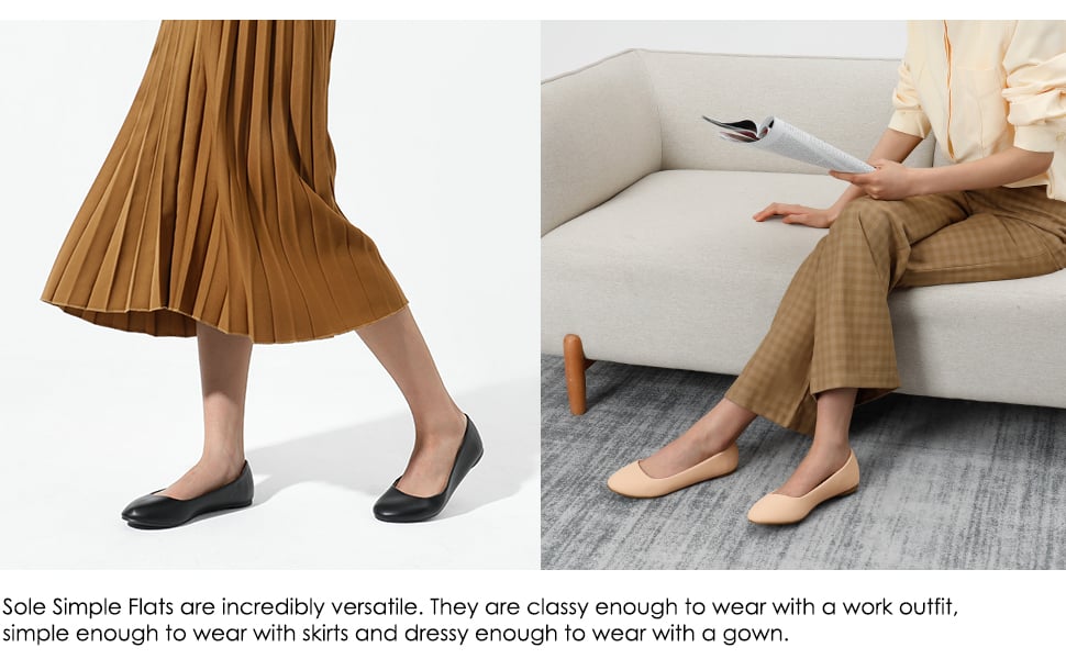 Wide Width Ballet Flats | Women's Ballerina Flats-Dream Pairs