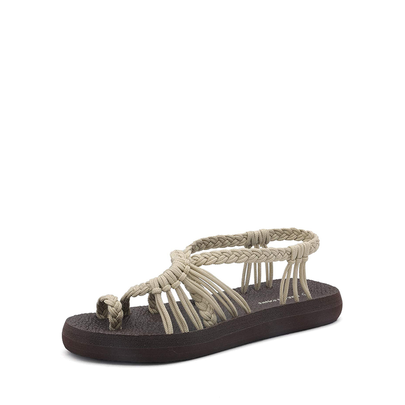 Women's Flat Braided Sandals | Strap Sandals-Dream Pairs