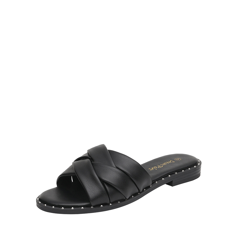 Women' s Flat Slide Sandals | Studded Slides-Dream Pairs
