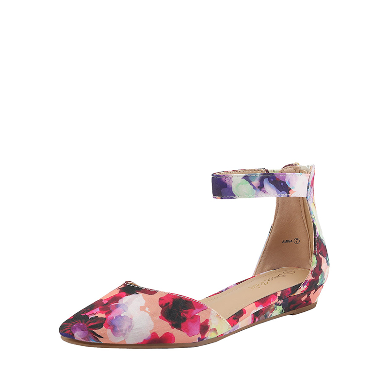 ankle strap flats open toe