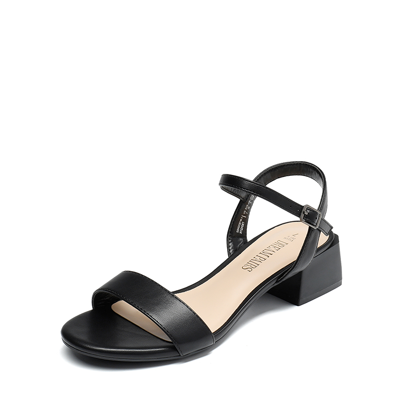 LEOPARD SUEDE Women's Ankle Strap Low Heel Sandals-Dream Pairs