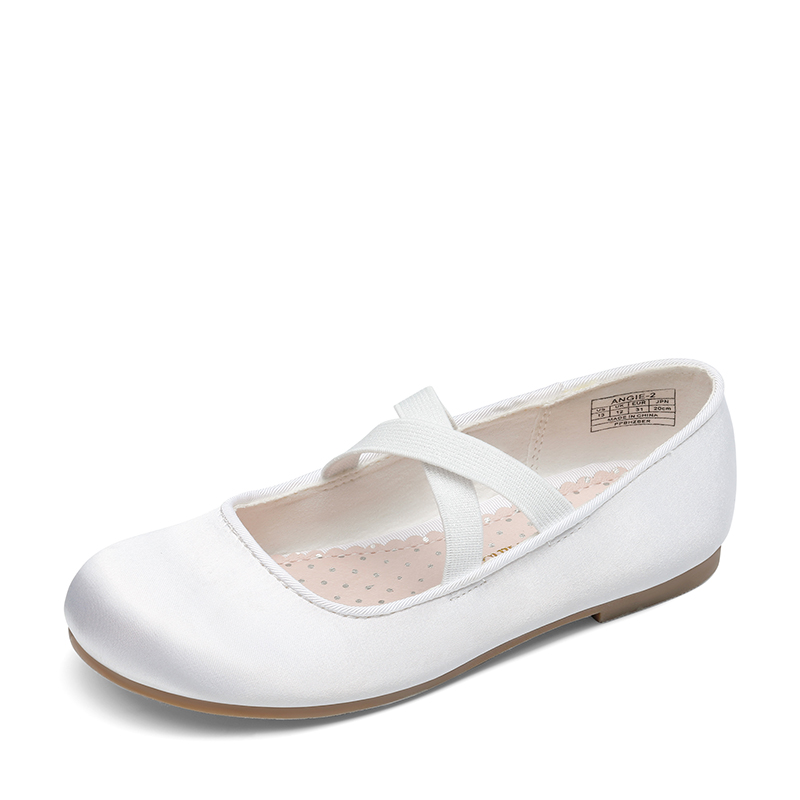 Girl's Rhinestone Ballerina Flats In Silver & Gold-Dream Pairs
