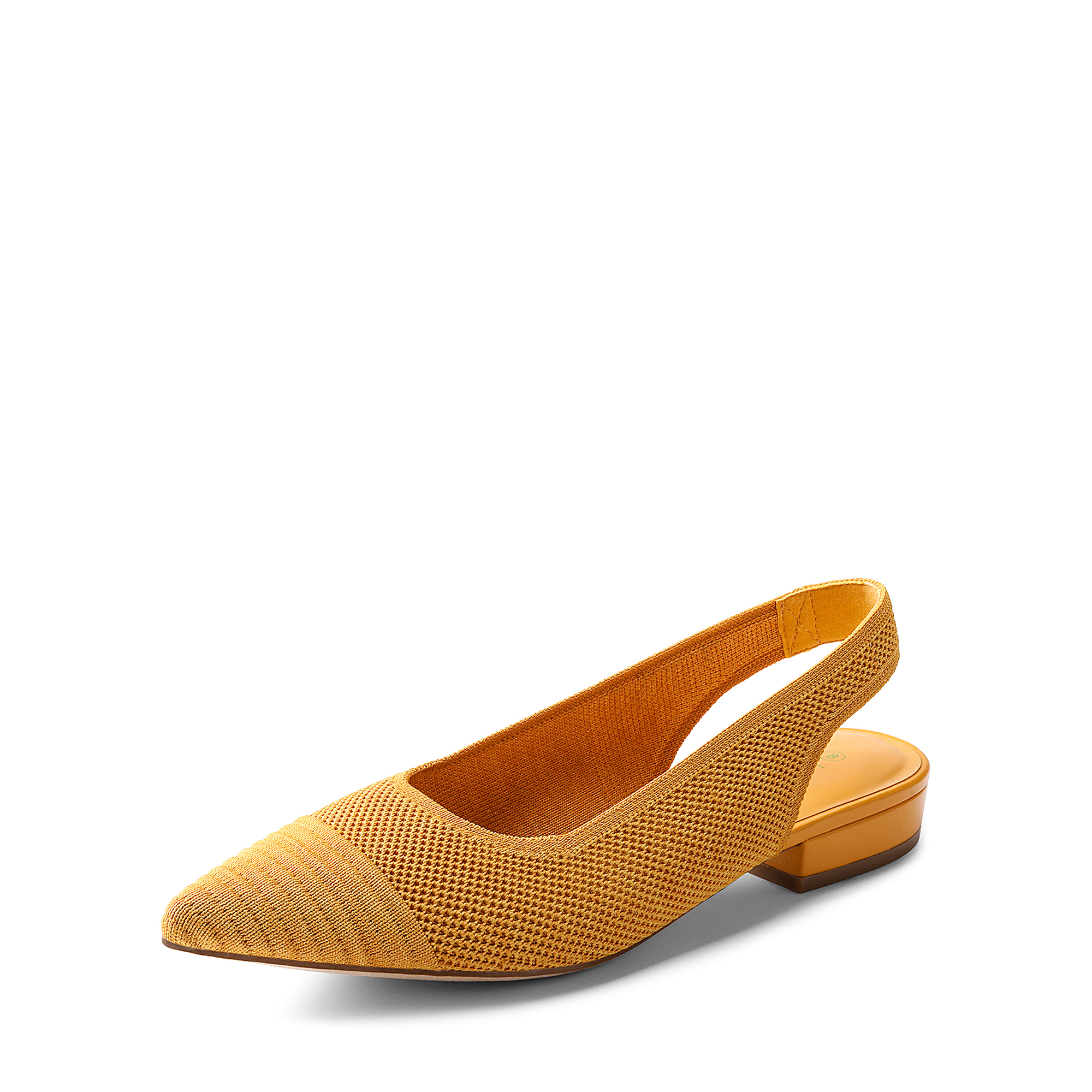 YELLOW Sustainable Slingback Flats | Pointed-Toe Flats-Dream Pairs