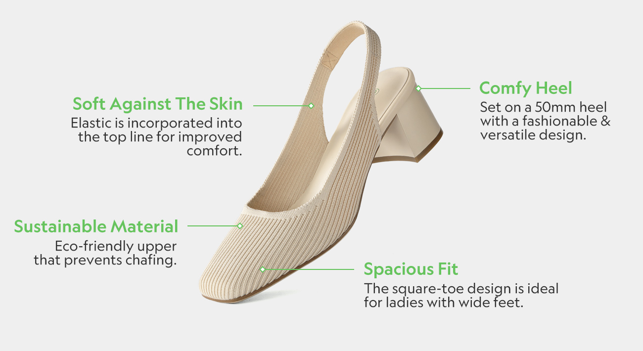 APRICOT Women's Square Toe Slingback Heels-Dream Pairs