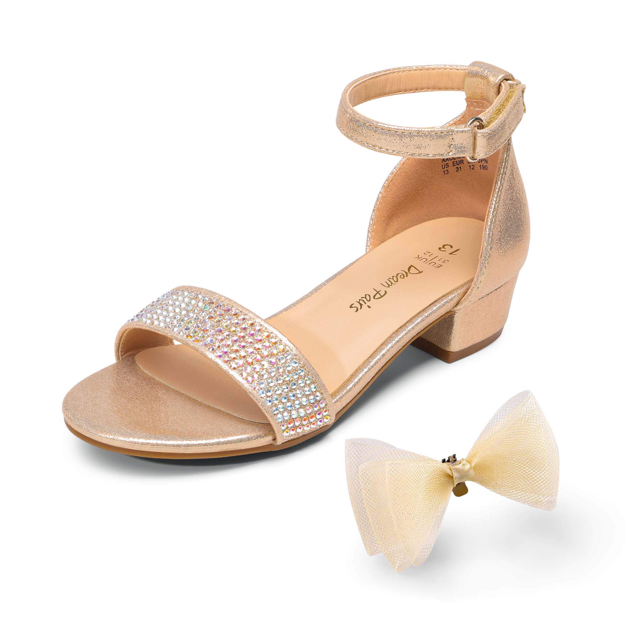 Girls' Low Heel Dress Sandals-Dream Pairs