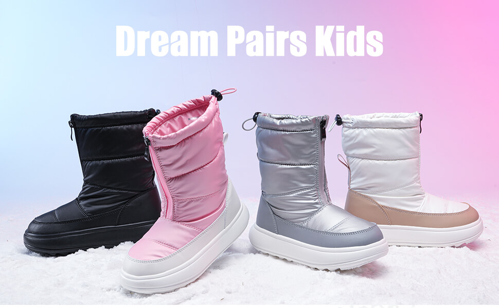 Girls' Lightweight Snow Boots | Insulated Winter Boots-Dream Pairs