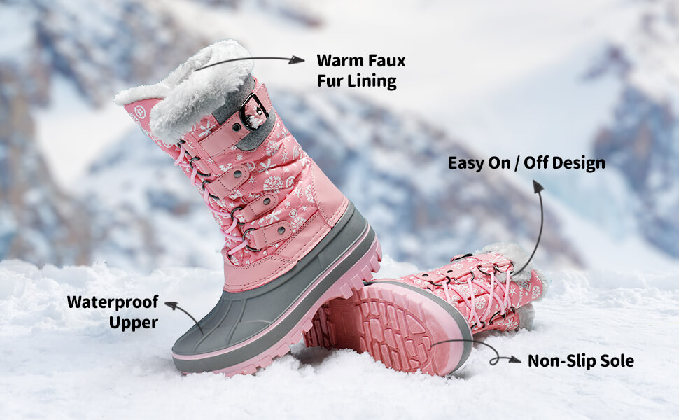 Kids Waterproof Snow Boots | Insulated Boots-Dream Pairs
