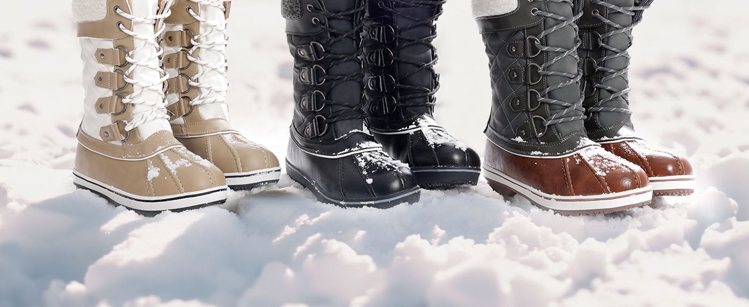 Women's Fur Snow Boots | Lace Up Winter Boots-Dream Pairs