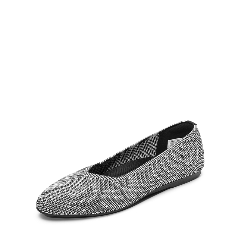 GREY Comfortable Knit Flats For Bunions-Dream Pairs
