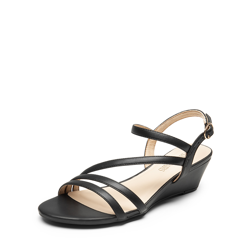 Strappy Wrapped Wedge Sandals-dreampairs