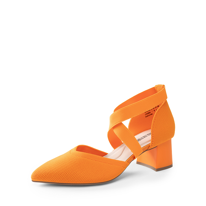 YELLOW ECO Sustainable Knit Pump Shoes-Dream Pairs