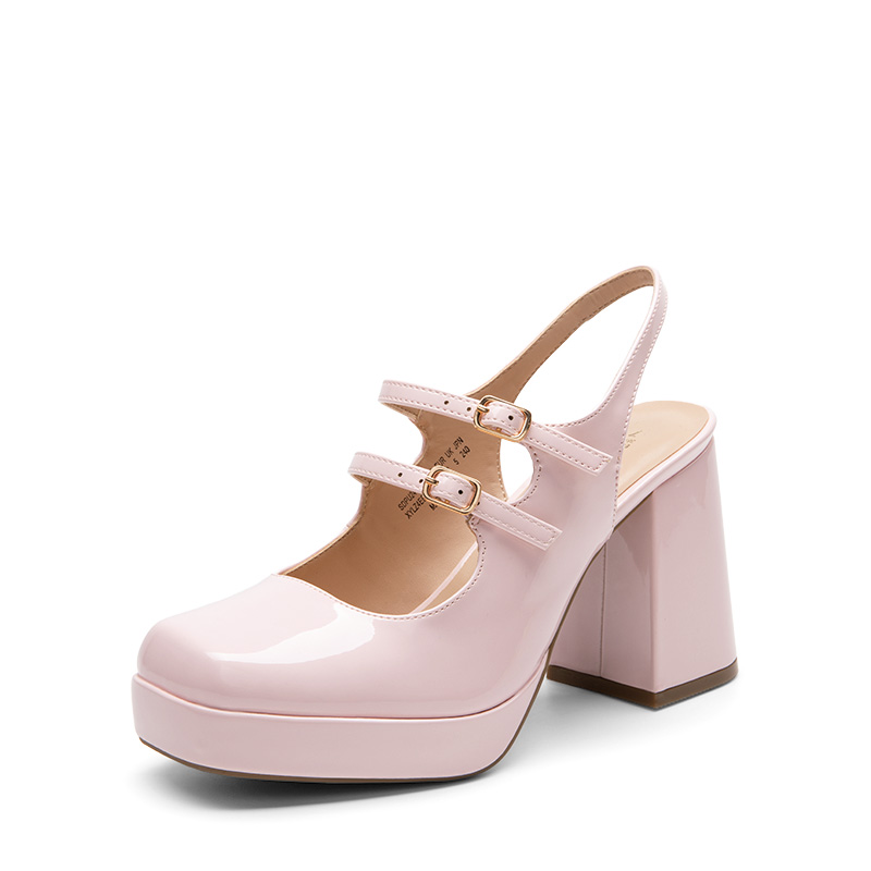 Double Strap Slingback Platform Mary Jane Pumps-DREAM PAIRS