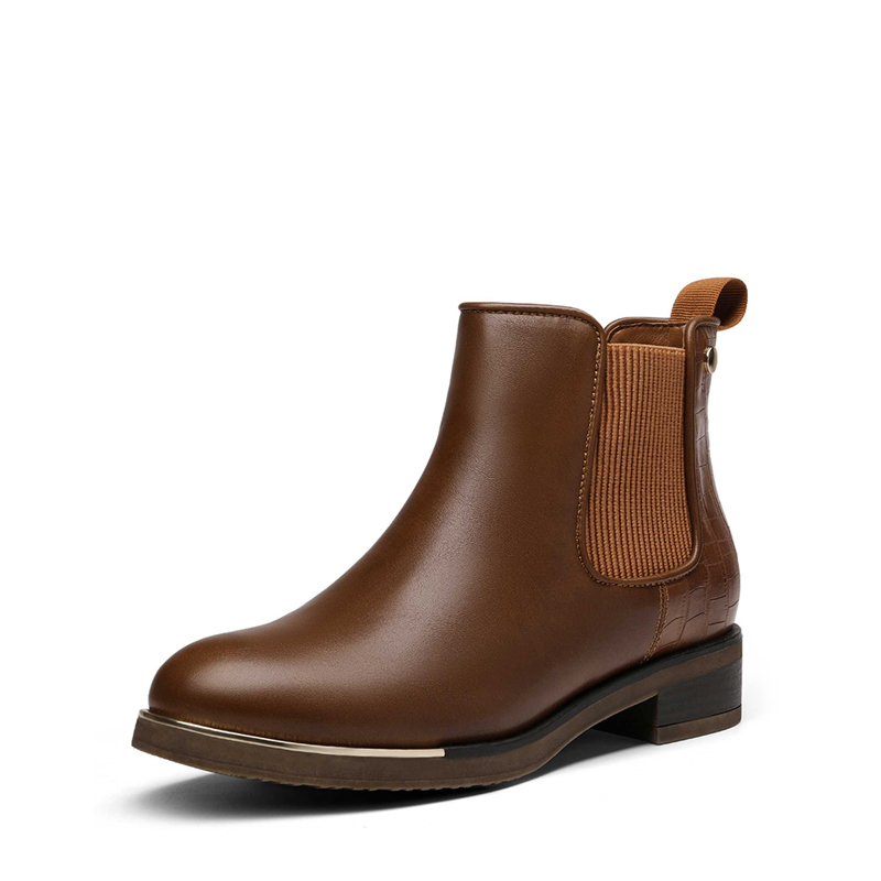 Elastic Chunky Chelsea Boots-dreampairs