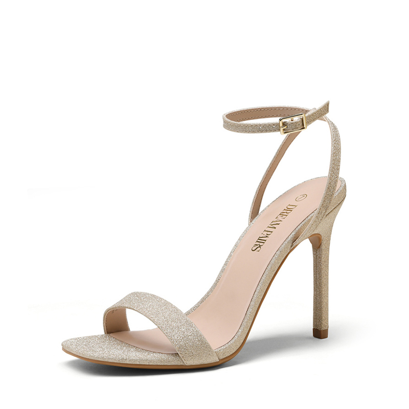 Open Toe Stiletto Sandals | Ankle Strap Heels-Dream Pairs