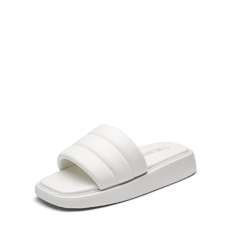 Women's Platform Slides | Square Toe Slides-Dream Pairs