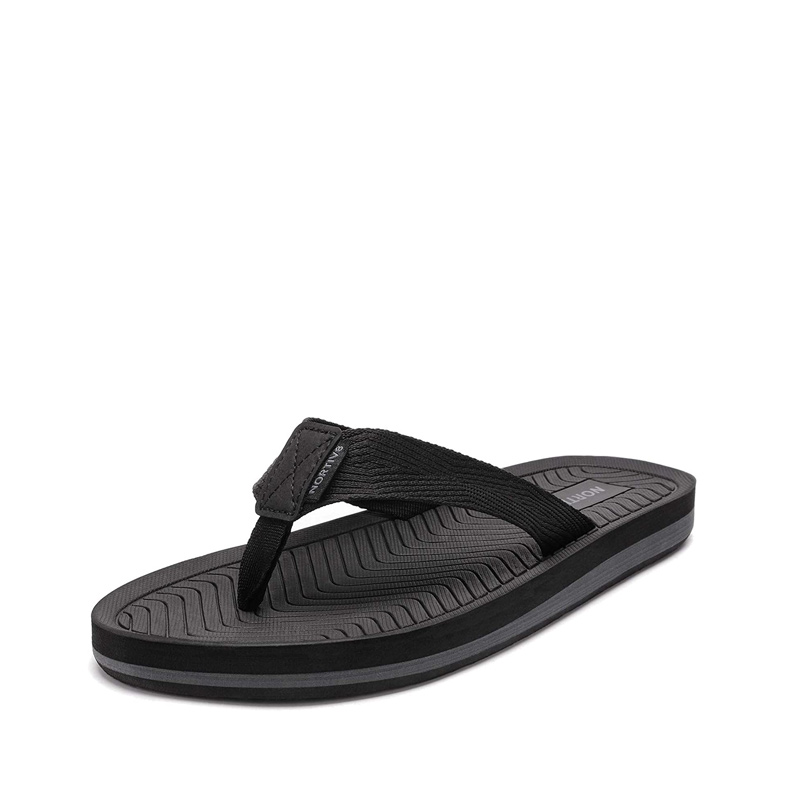 Men's Slip-On Canvas Flip Flops-DREAM PAIRS