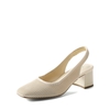 APRICOT Women's Square Toe Slingback Heels-Dream Pairs