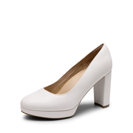 white heels platform