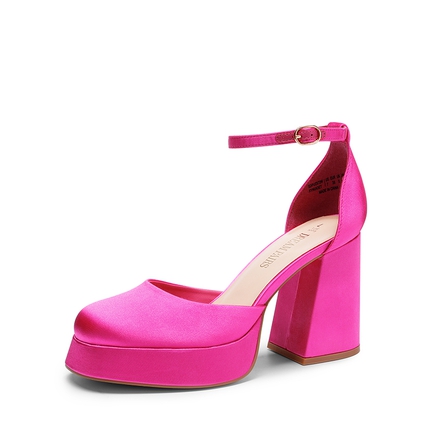 pink heels block