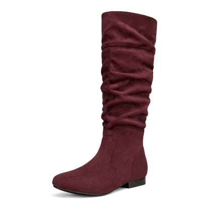 flat suede boots