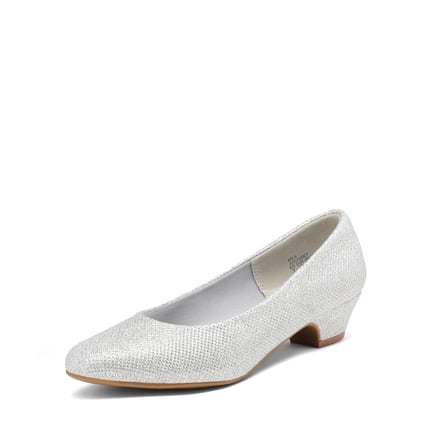 silver heels closed toe