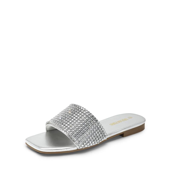 Sparkly Slip On Slides | Women's Slide Sandals-Dream Pairs