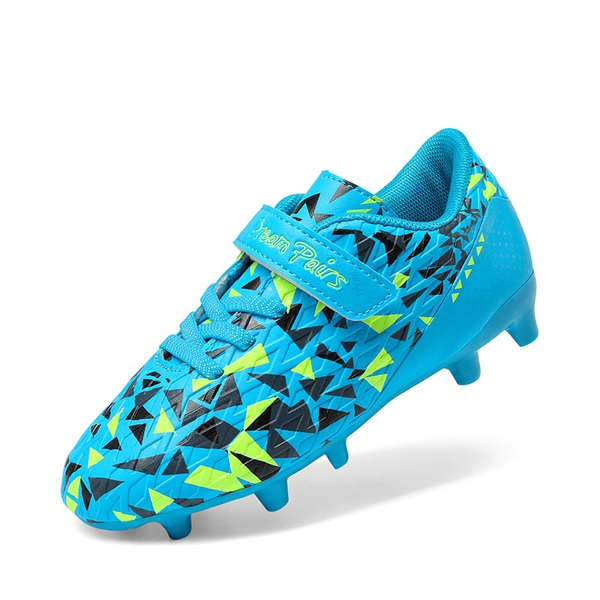 ROYAL BLUE NEON GREEN Soccer Cleats For Kids | Football Cleats-Dream Pairs