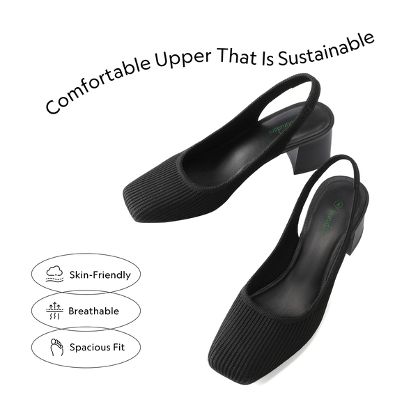 Women's Square Toe Slingback Heels-Dream Pairs