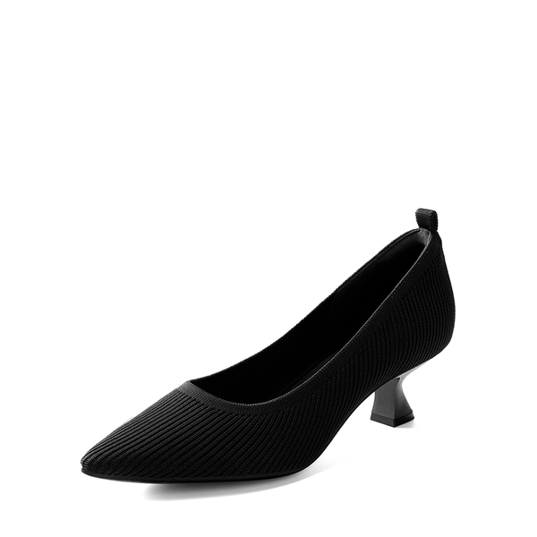Women's Comfortabe Knit Kitten Heels-Dream Pairs